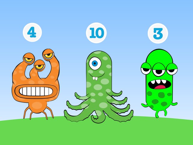 Monster Math Free Activities online for kids in 1st grade by Bronwyn Smith