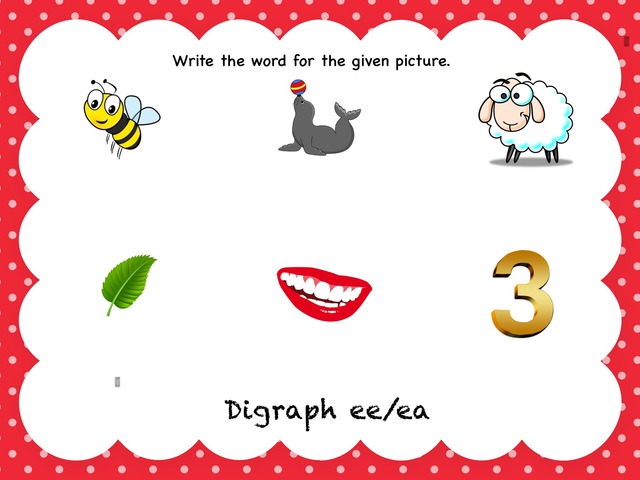 Digraph ee / ea Free Activities online for kids in Kindergarten by ...