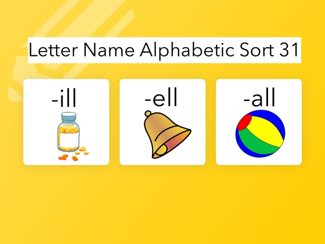 Letter Name Alphabetic Sort 31 Free Games online for kids in Nursery by ...