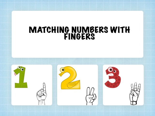 Matching Numbers With Fingers Free Games | Activities | Puzzles ...