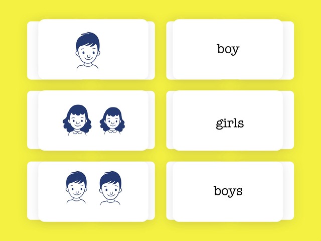 Singular - Plural Free Games online for kids in Pre-K by Shilpashree R