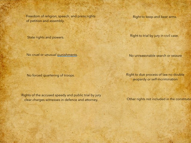 Bill Of Rights Matching Free Games online for kids in Nursery by Dale Pawul
