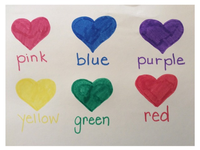 Color Heart Matching Free Games online for kids in Nursery by Joanna Keim