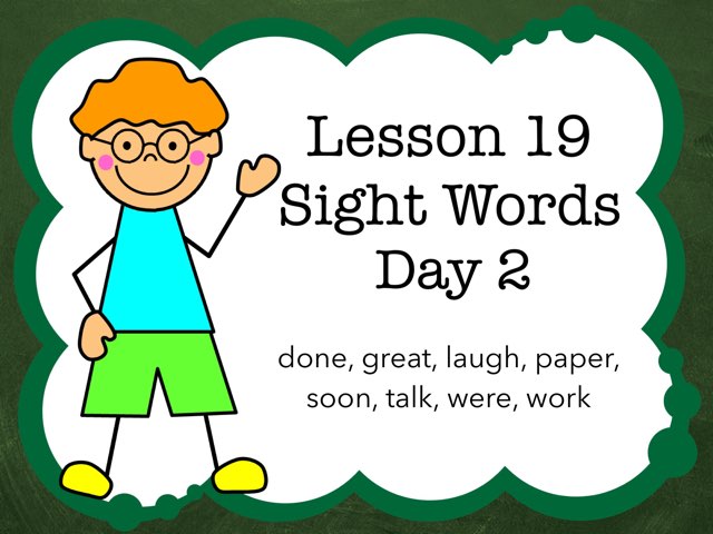 Lesson 19 Sight Words Day 2 Free Activities online for kids in 1st ...