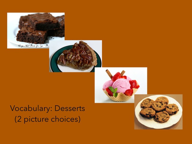 Vocabulary: Desserts | Online English Games for desktop and mobile ...