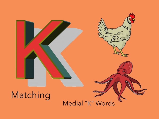 Matching: Medial “k” Words Free Activities online for kids in 1st grade ...