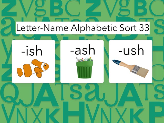 Letter Name Alphabetic Sort 33 Free Games online for kids in Nursery by ...