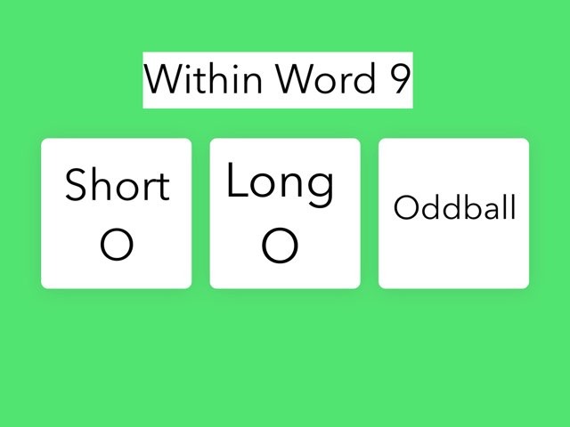 Within Word Sort 9 Free Games online for kids in Nursery by Erin Moody