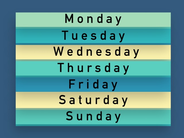 Days of the week - Spelling - Missing Vowels Free Games online for kids ...