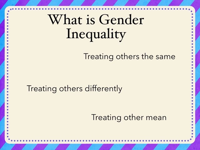 Gender Inequality HIS Free Games online for kids in Nursery by Cheng ...