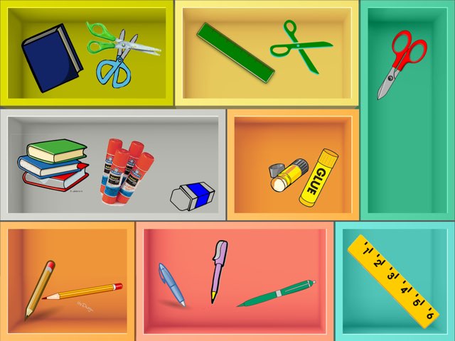 School Items Free Games online for kids in Pre-K by Laura Bisquertt