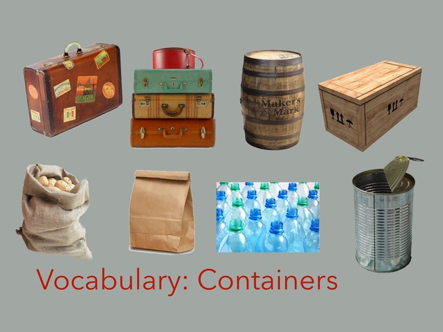 Vocabulary: Containers | Online English Games for desktop and mobile ...