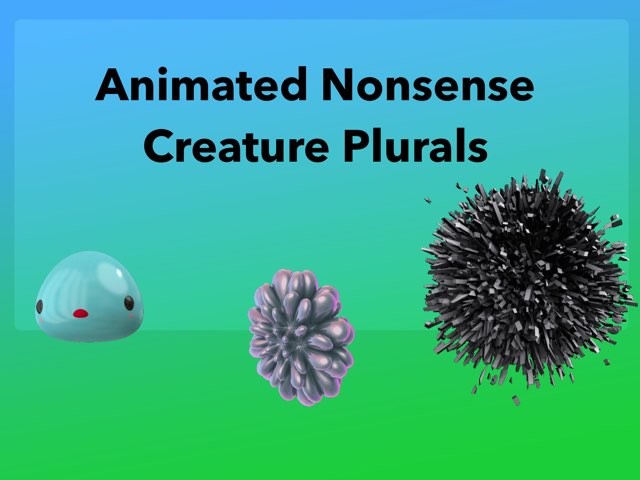 Animated Nonsense Plurals Free Games | Activities | Puzzles | Online ...