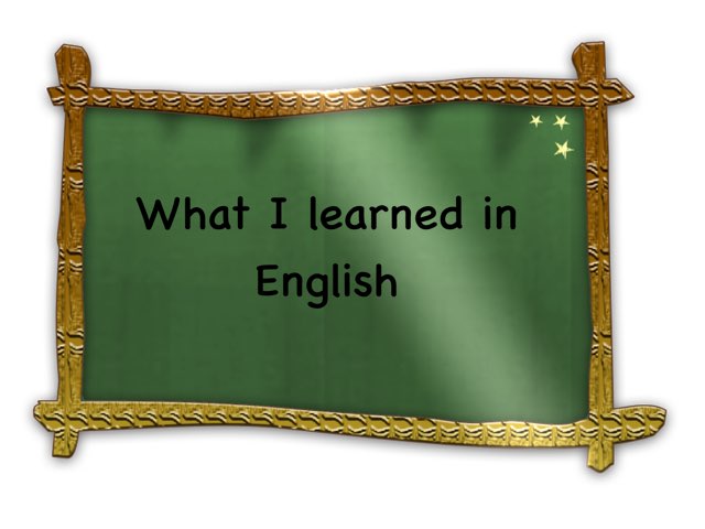 What I Learned in English Free Activities online for kids in 4th grade ...