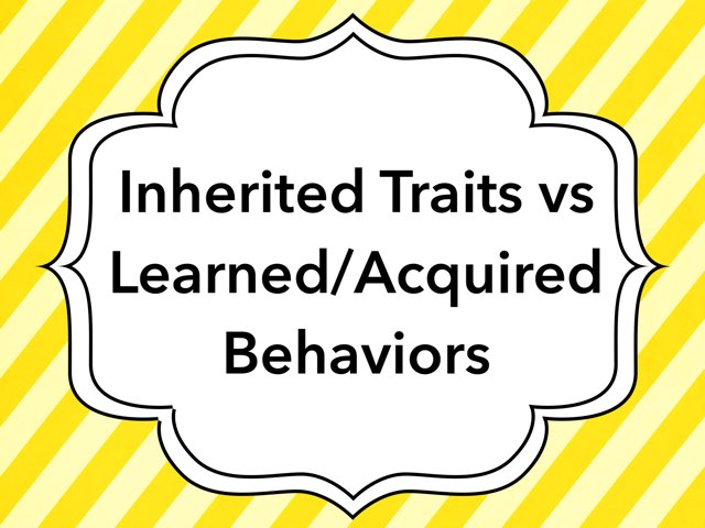Inherited Traits vs Learned Behaviors Free Games online for kids in ...