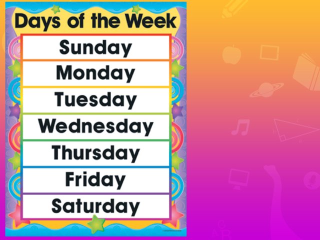 Days Of The Week Free Games | Activities | Puzzles | Online for kids ...