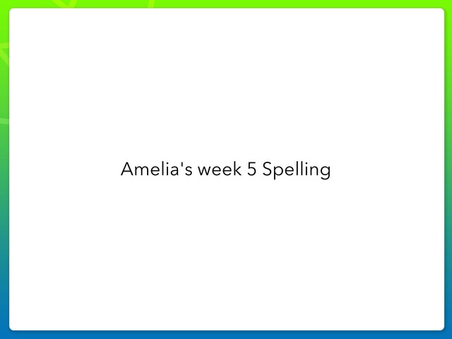 Amelia Week 5 Free Activities online for kids in 4th grade by Amelia