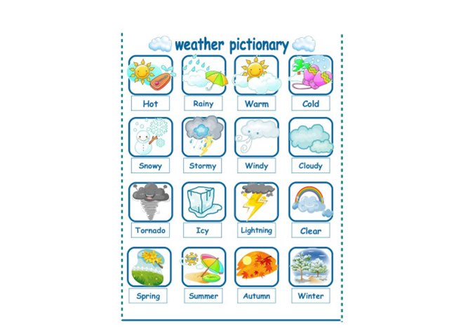 Weather Pictionary Free Activities online for kids in 2nd grade by ...