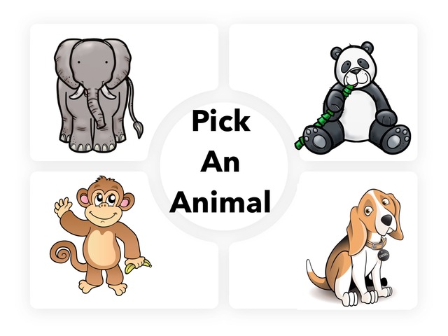 Pick An Animal Free Games online for kids in Nursery by Sharon Allen