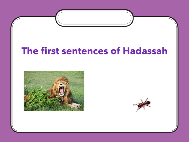 The First Sentences of Hadassah Free Games online for kids in Pre-K by ...