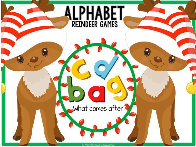 Reindeer Games - Alphabet Before And After Free Activities online for ...
