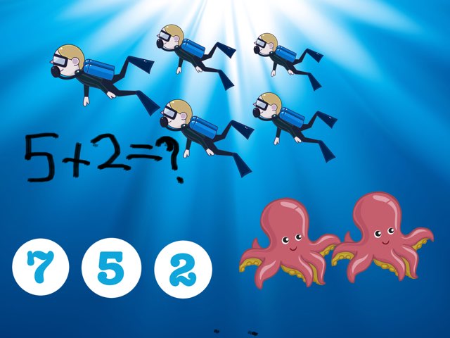 Deep Sea Math Free Games online for kids in Nursery by Elm School Grade One