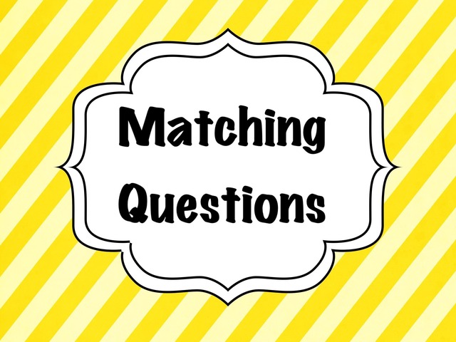 Matching Questions Free Activities online for kids in 8th grade by ...