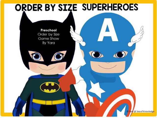 Sort By Size - Superhero Theme Free Games | Activities | Puzzles ...