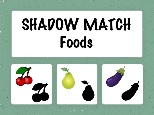 Shadow Match- Foods Free Games online for kids in Nursery by Hadi Oyna