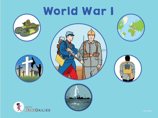 World War I Free Activities online for kids in 5th grade by Kids Dailies