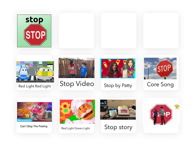 Core Word Stop Free Games online for kids in Nursery by Kristin Meadows
