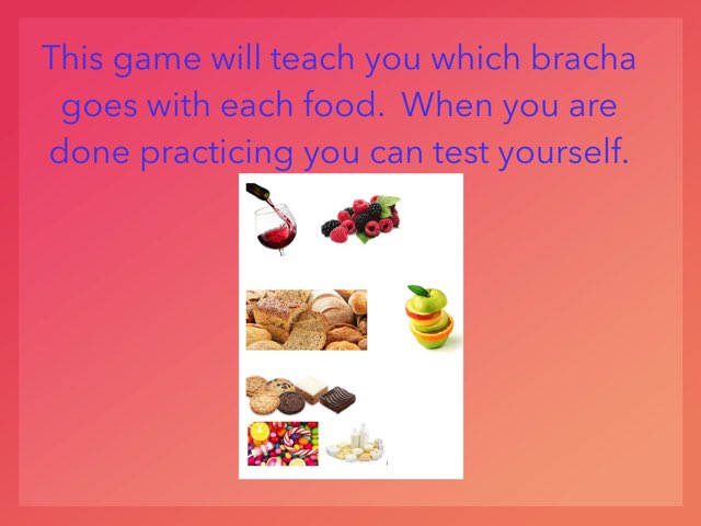 Food Brachot Free Games online for kids in Pre-K by Fredda Hamilton
