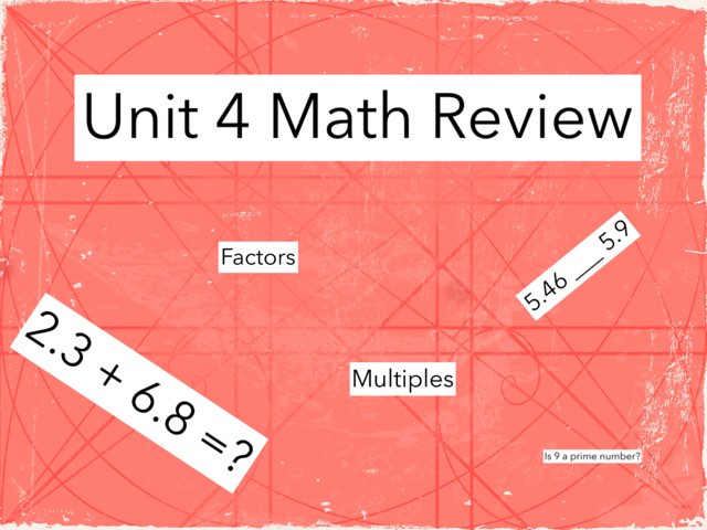 4th Grade Math Review -Unit 4 Free Games online for kids in Nursery by ...