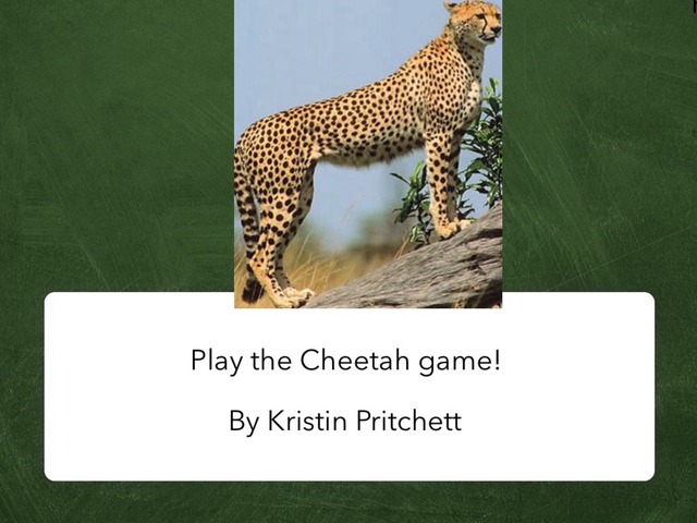 The Great Cheetah Game Free Activities online for kids in 2nd grade by ...