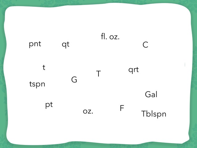 Measurement Abbreviations Worksheet