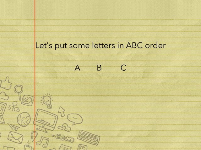 Brewer Abc Order Free Games online for kids in Nursery by Katherine brewer