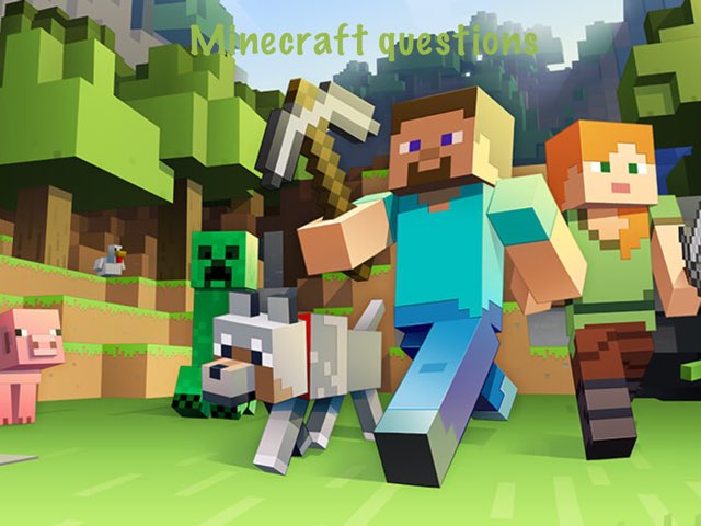 Minecraft Questions Free Games online for kids in Nursery by Dimitrio Bagas