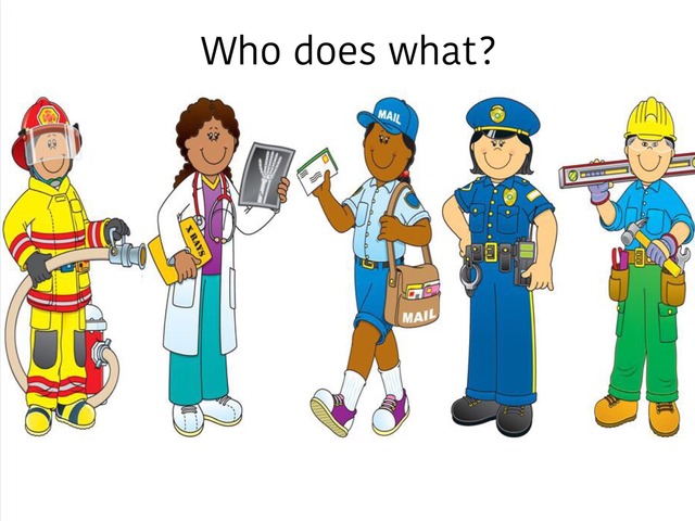 Who Does What? Community Helpers Free Games online for kids in Nursery ...