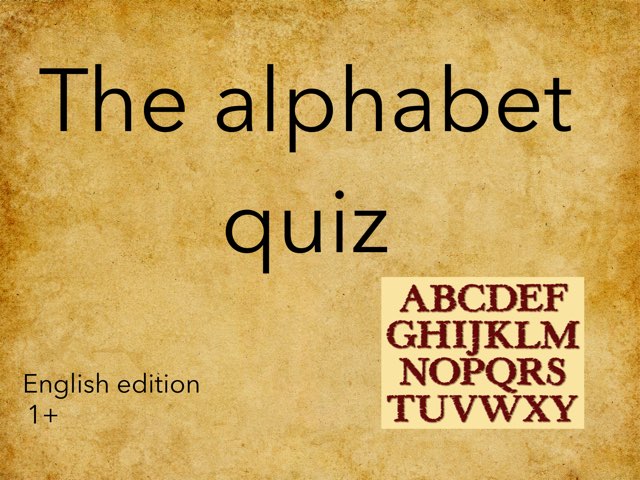 The Alphabet Quiz Free Games online for kids in Nursery by Olga Fish