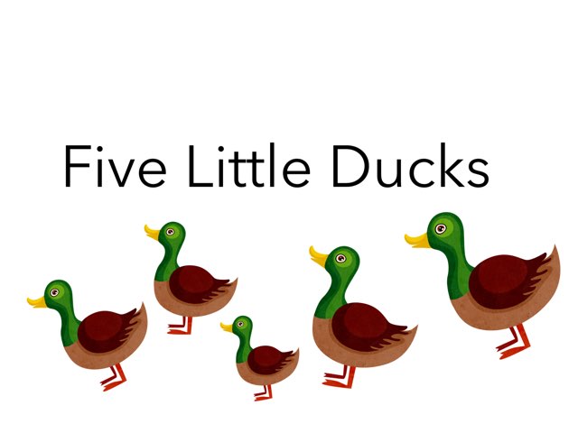Five Little Ducks Free Games online for kids in Pre-K by Sam Mak