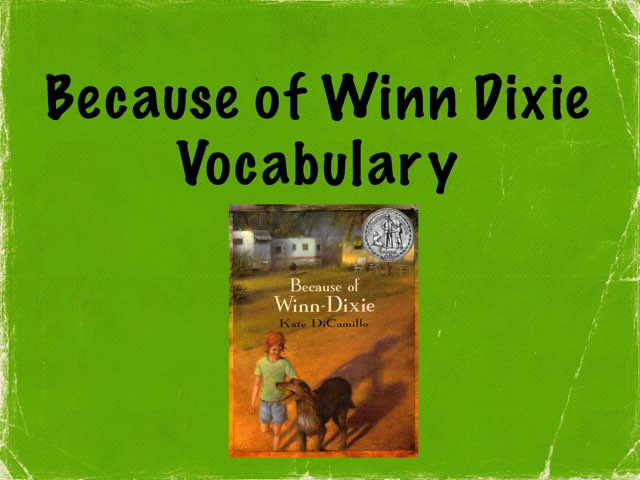 Vocabulary For Because Of Winn Dixie Free Games online for kids in ...