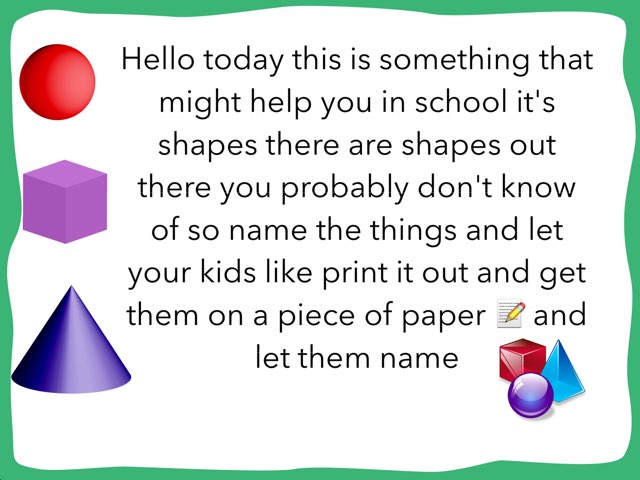 Crazy Shapes Free Games online for kids in Nursery by Emailey Jackson