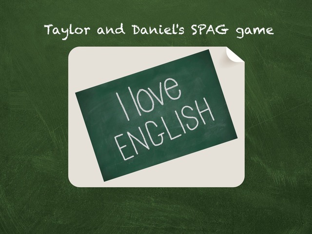 Taylor And Dan's SPAG Game Free Activities online for kids in 5th grade ...
