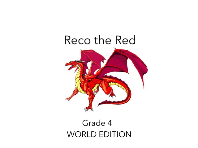 Reco the Red [WORLD EDITION] Free Activities online for kids in 4th ...
