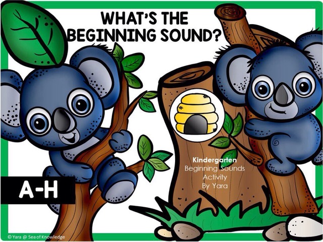 What's The Beginning Sound? Letters A-H Koala Theme Free Games online ...
