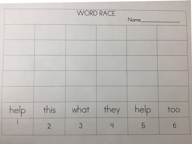 Word Race April 16 Free Activities online for kids in Kindergarten by ...