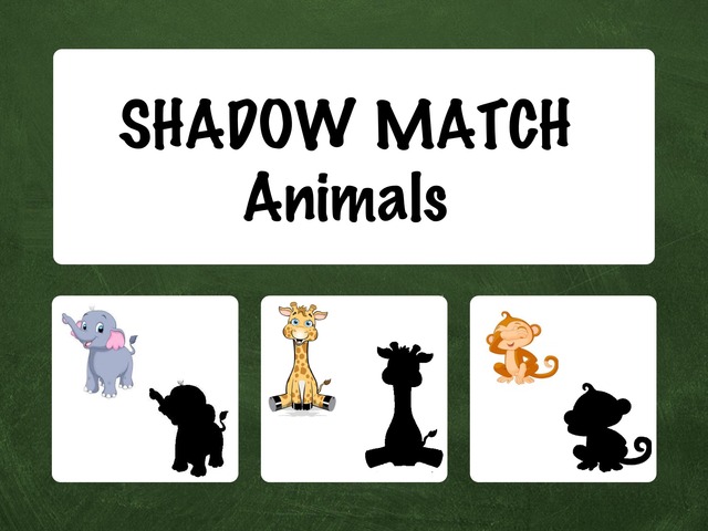 Shadow Match - Animals Free Games online for kids in Nursery by Hadi Oyna