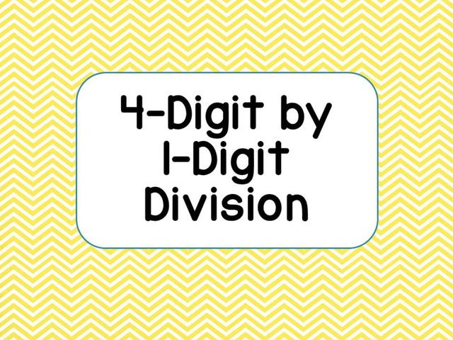 4-Digit by 1-Digit Division Free Activities online for kids in 4th ...