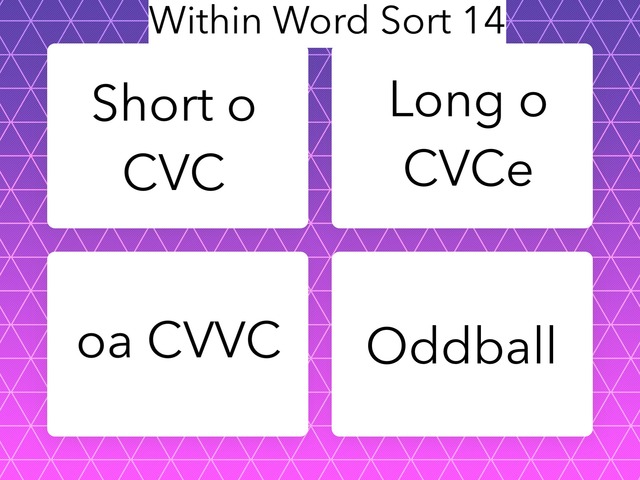 Within Word Sort 14 Free Games online for kids in Nursery by Erin Moody