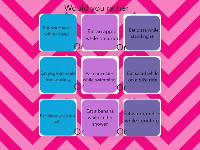 Would You Rather Free Games online for kids in Nursery by Shayla krauza